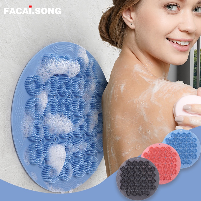 Reusable Back Scrubber Bath Silicone Mat Foot Massage Non Slip Dead ...