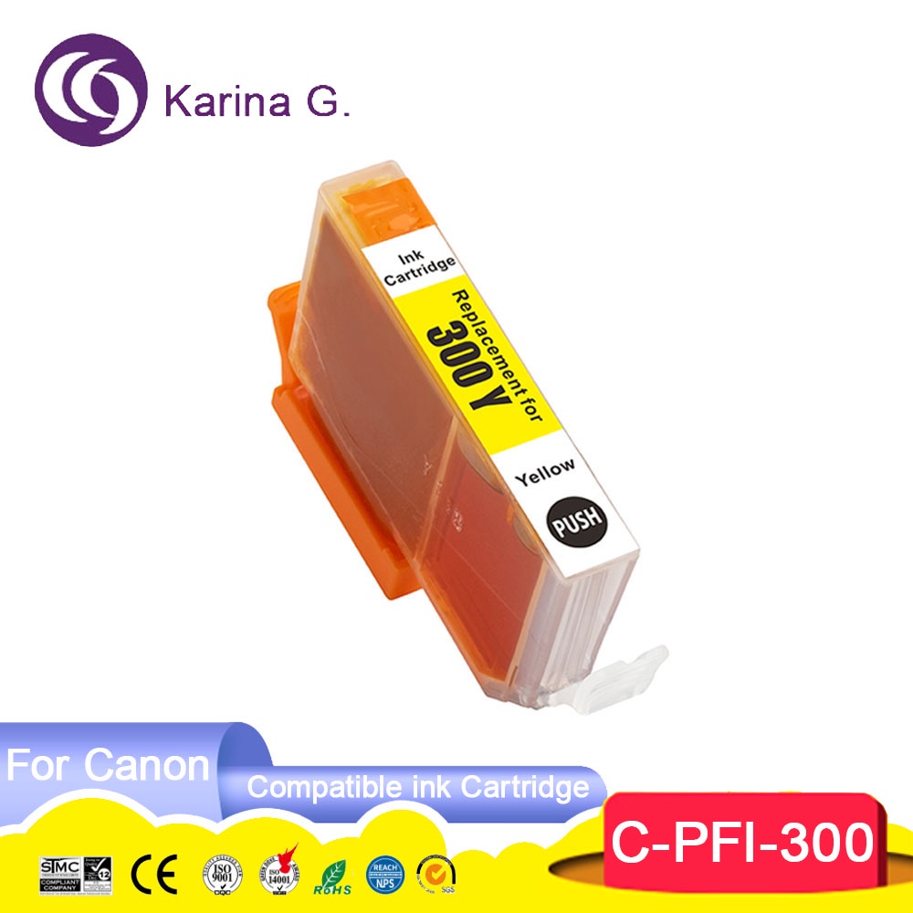 10Color PFI 300 PFI300 PFI-300 Premium Color Compatible Inkjet Ink Cartridge for Canon ...