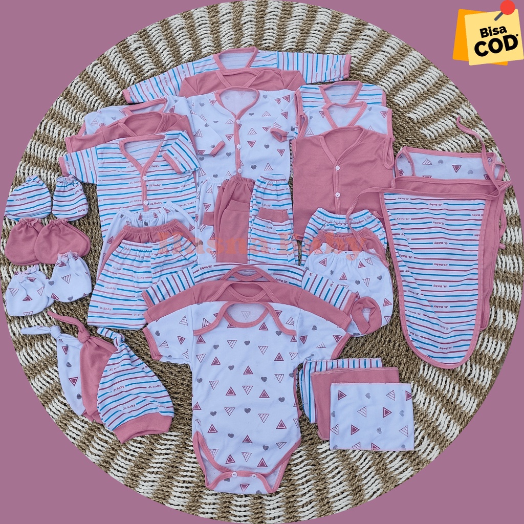 36 Pcs Complete Birth Package Baby Clothes Newborn Baby Girl Pants Pink ...