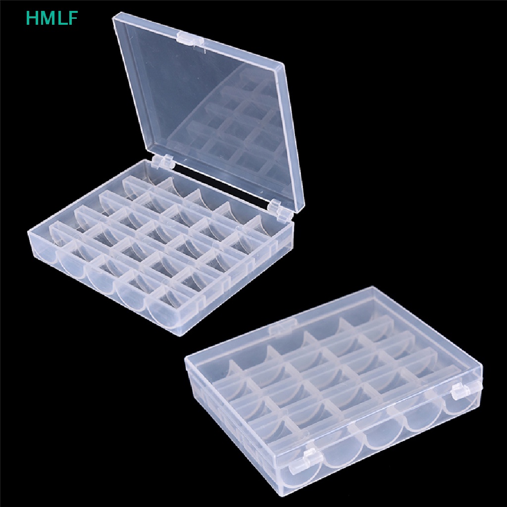 HM 25 Spools Empty Bobbins Sewing Machine Bobbin Case Organizer Storage ...