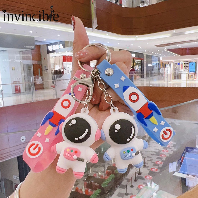 Cartoon Silicone Astronaut Keychain/ Fashion Spaceman Rocket Planet Car ...