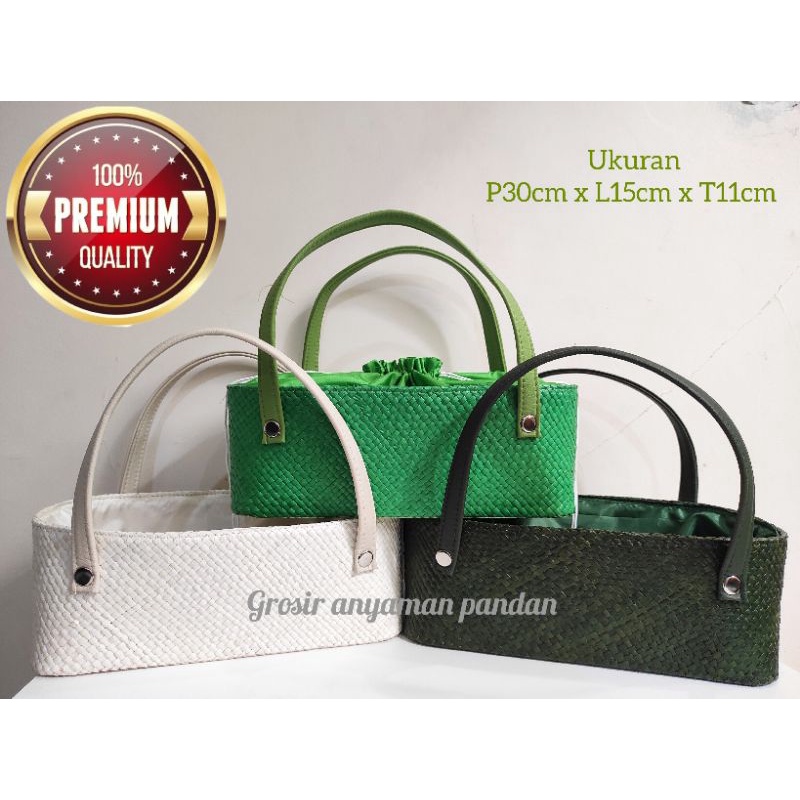Pandan Bag Long Box MDD Vinyl Handle Tick One Bag aesthetic parcel Bag ...