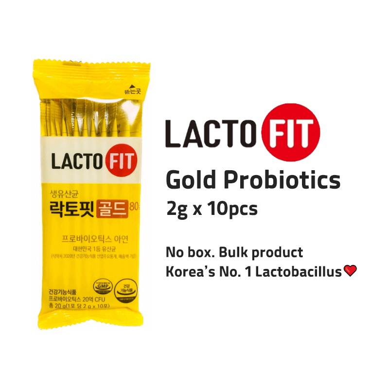 LACTO FIT Gold Probiotics 10pcs / No Box / Korea’s No. 1 Lactobacillus ...