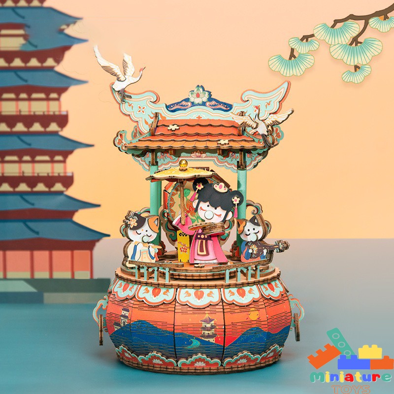 Robotime Music Box | Amu04 DIY 3D wooden self-assembled - Christmas ...
