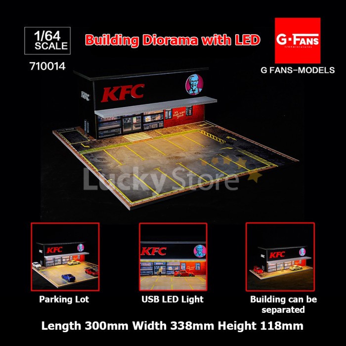 G-Fans Models 1/64 Premium KFC Diecast Diorama with LED | Shopee Malaysia