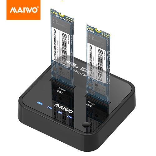 MAIWO K3016P 2 Bays NVMe M2 SSD Docking Station Duplicator Tool Free ...