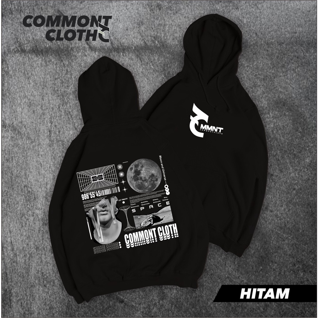 (FULL Print) Hoodie Branded Distro Black Commont Cloth Unisex Men Women ...