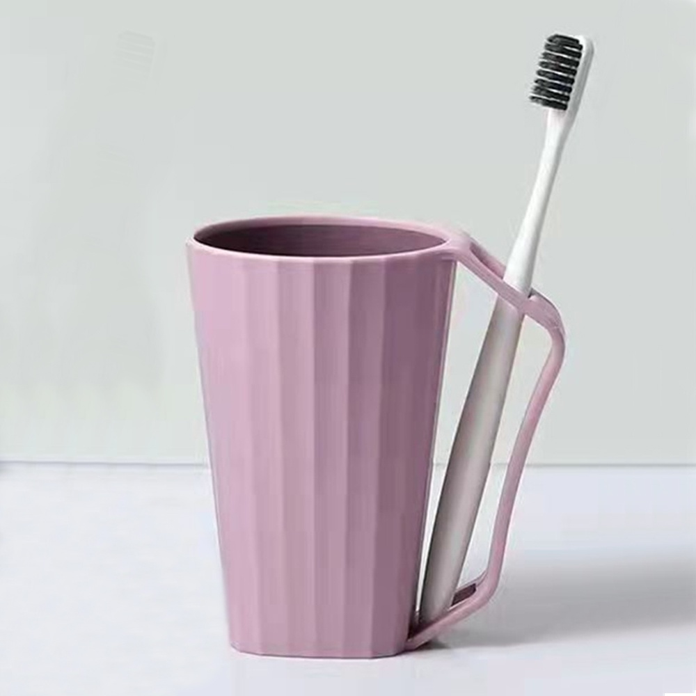Portable Mug Toothbrushing Cup With Handle Toothbrush Holder Plastic ...
