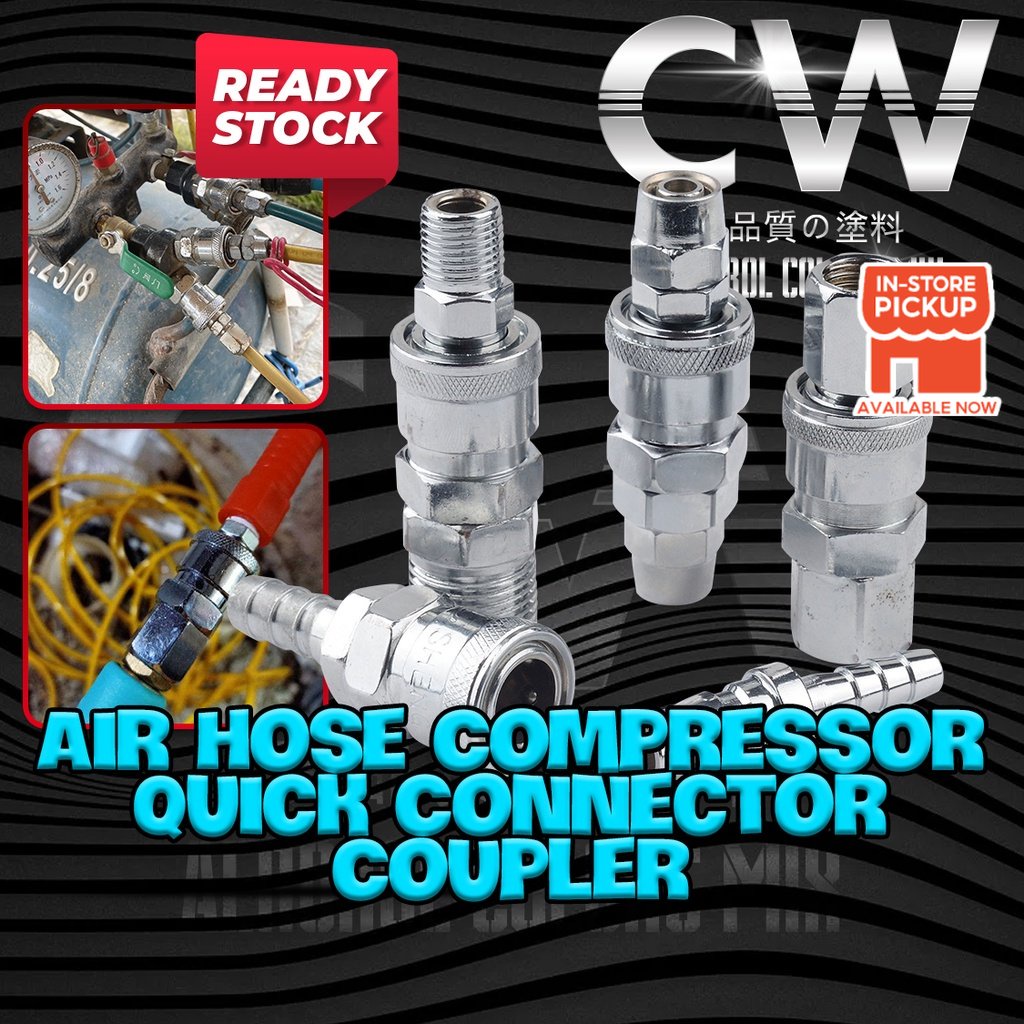 Air Hose Fitting 1/4" 3/8'' 1/2" Air Compressor Hose Quick Couplers ...
