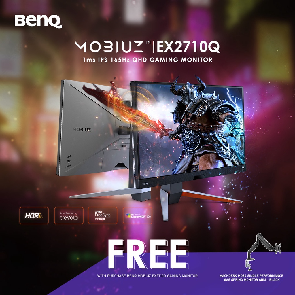 # BenQ MOBIUZ EX2710Q Gaming Monitor - 27", QHD, IPS, 165Hz, 1ms, AMD ...