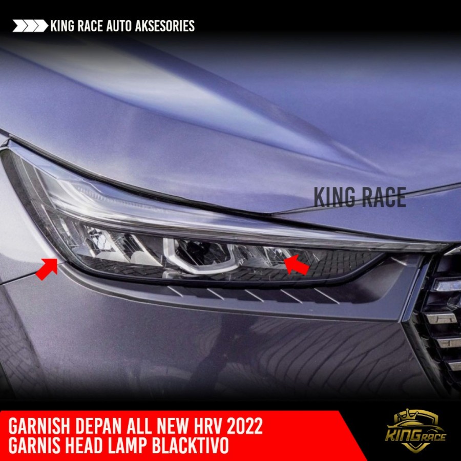 Garnish Head Lamp Trim All New HRV 2022 Blacktivo Front Garnish Cover ...