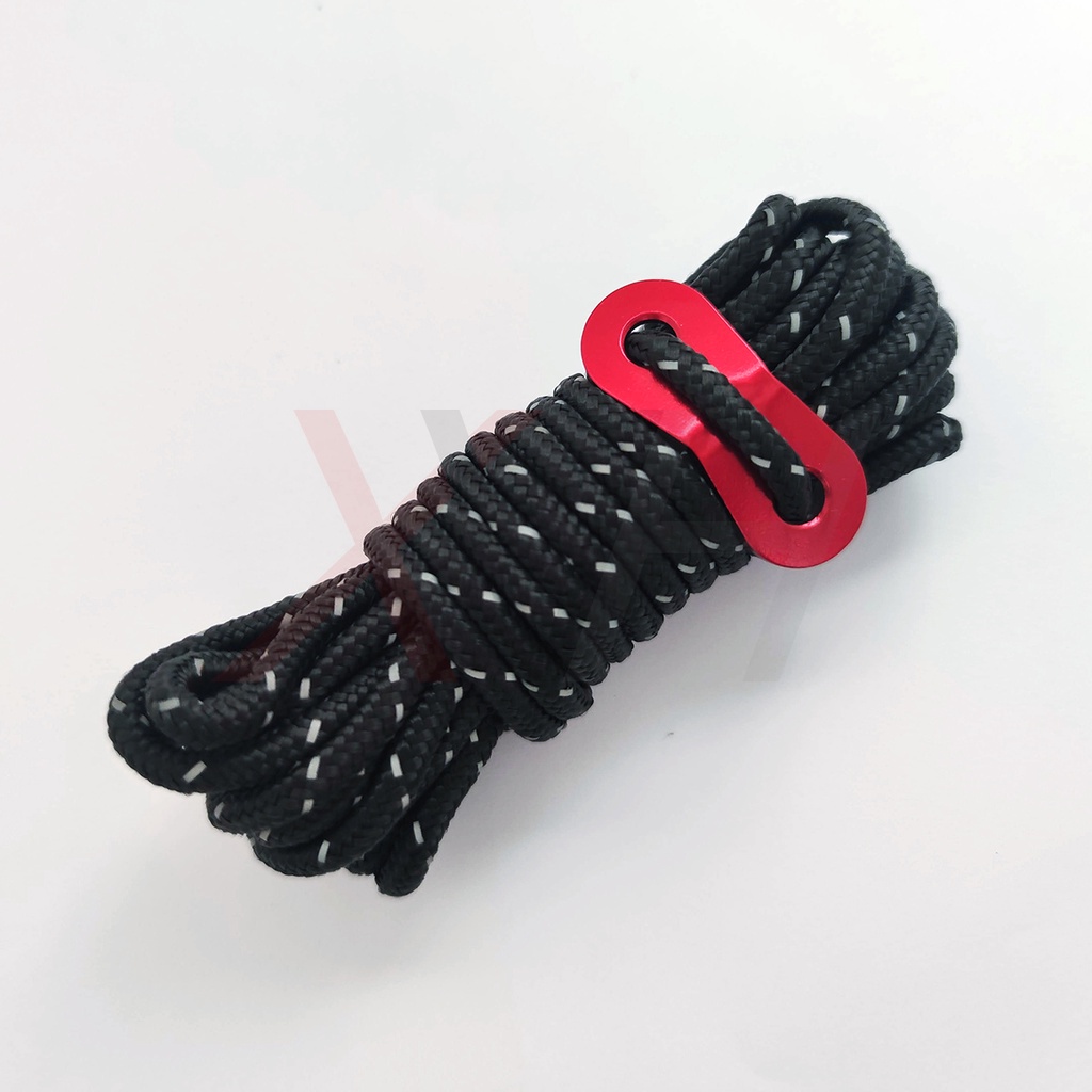 Camping Reflective 4mm 4 Meter Wind Rope Paracord Flysheet Tarp Tent ...