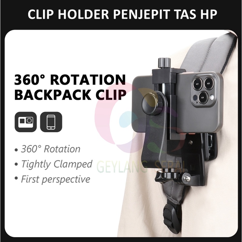 Clip Holder Stabilizer Mobile Phone Bag Clamp Backpack Holder Mount for ...