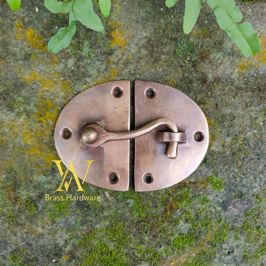 Left Hook Lock / Brass Latch - Oval Latch With Hook | Shopee Malaysia