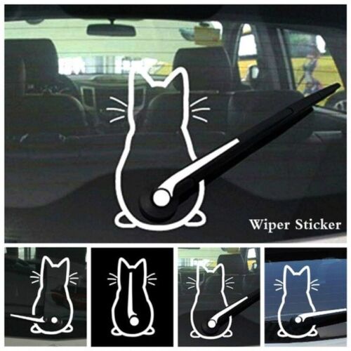 Reflective Art Design Funny Cat Car Rear Wiper Sticker Decals for ...