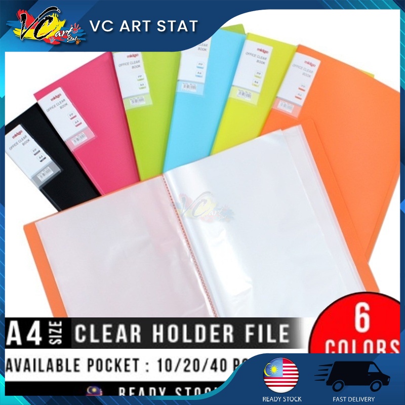VC Art Midgo A4 Clear Holder Management File (Thick Cover 3c inner ...