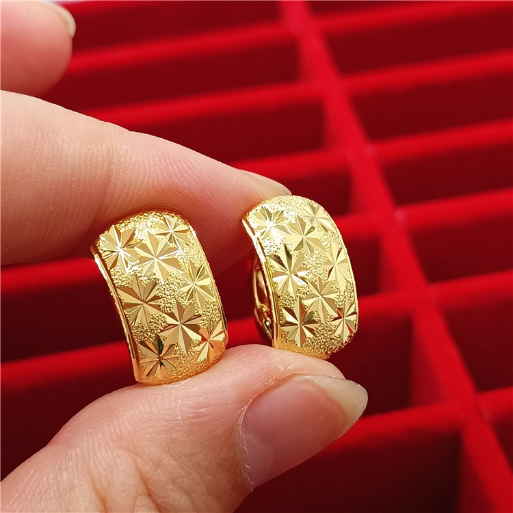 Subang Katup Padu Anting Emas 916 / 916 Gold Solid Clip Spring Earring ...