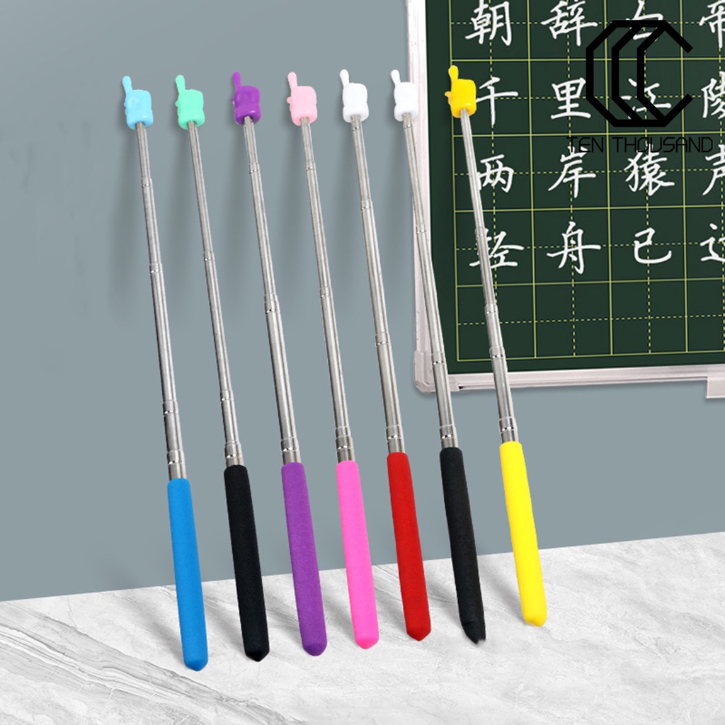 STN♪Retractable Teacher Pointer Colored Non-slip Handle Finger Design ...