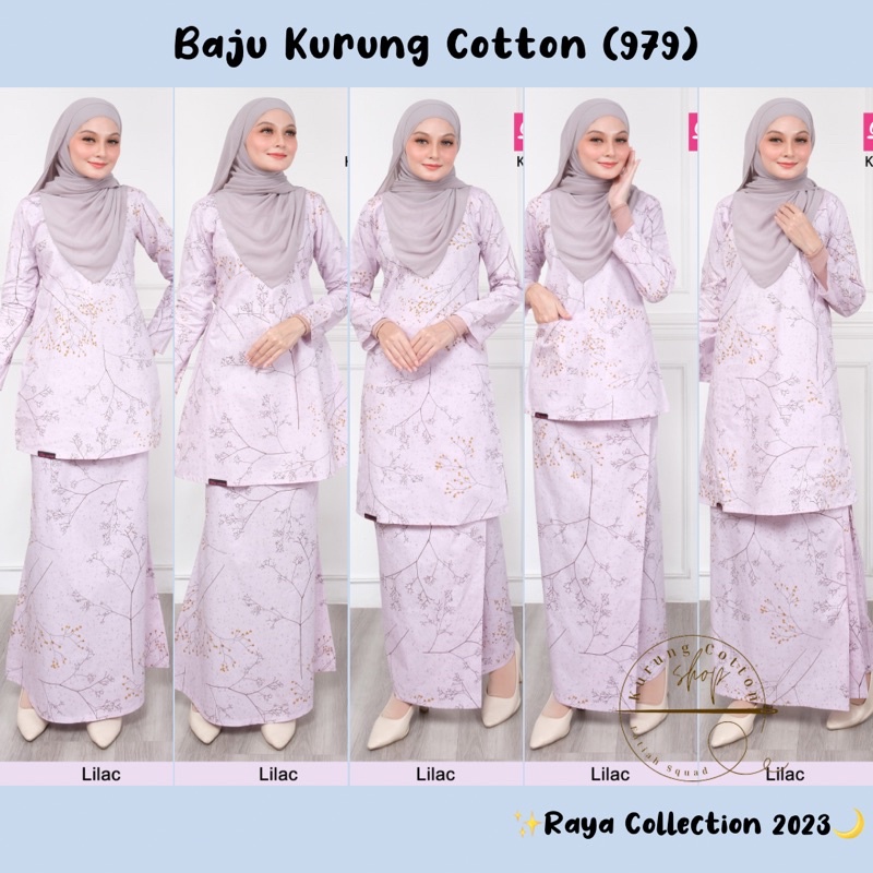 Raya Collection Baju Kurung & Set Sedondon Family 979 (Lilac) | Shopee ...