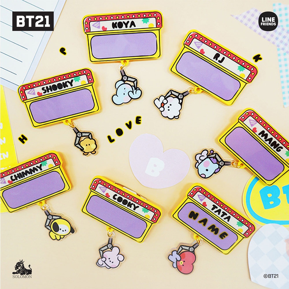 BT21 Authentic BTS Official Minini Acrylic Pin Badg | Shopee Malaysia