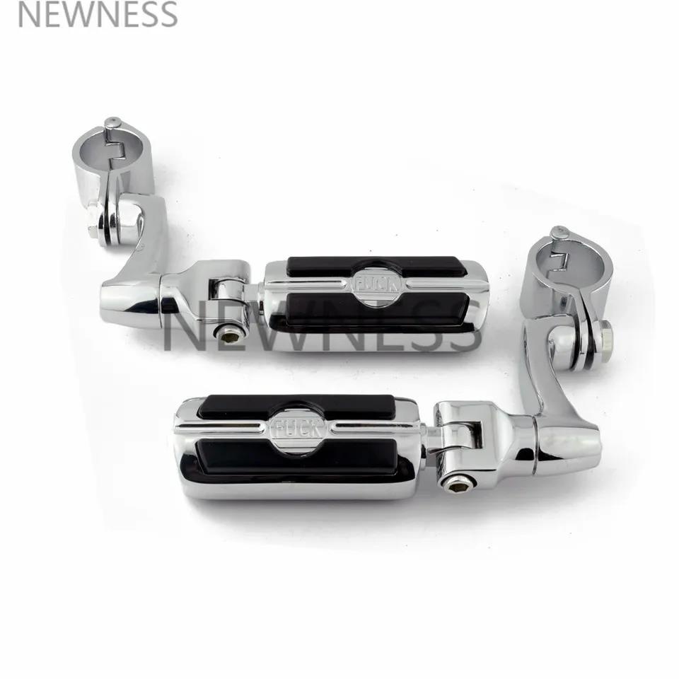 Universal 32mm 1.25" Rubber Motorcycle Highway Crash Bar Clamp Footpeg ...