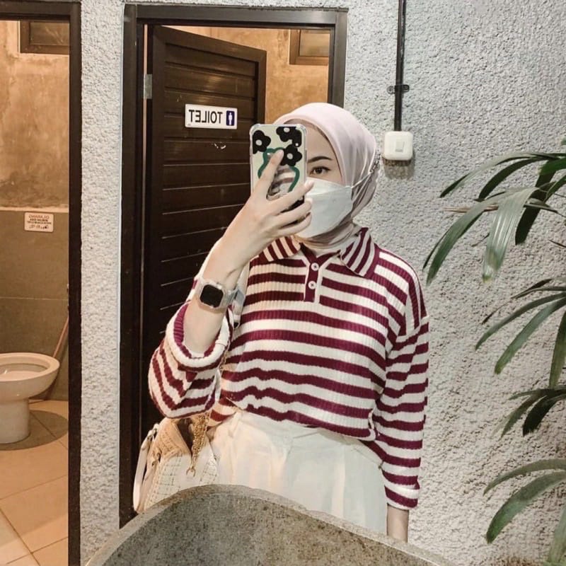 Silvana OVERSIZE KNIT SWEATER STRIP BLASTER MOTIF/LATEST POLO STRIP ...
