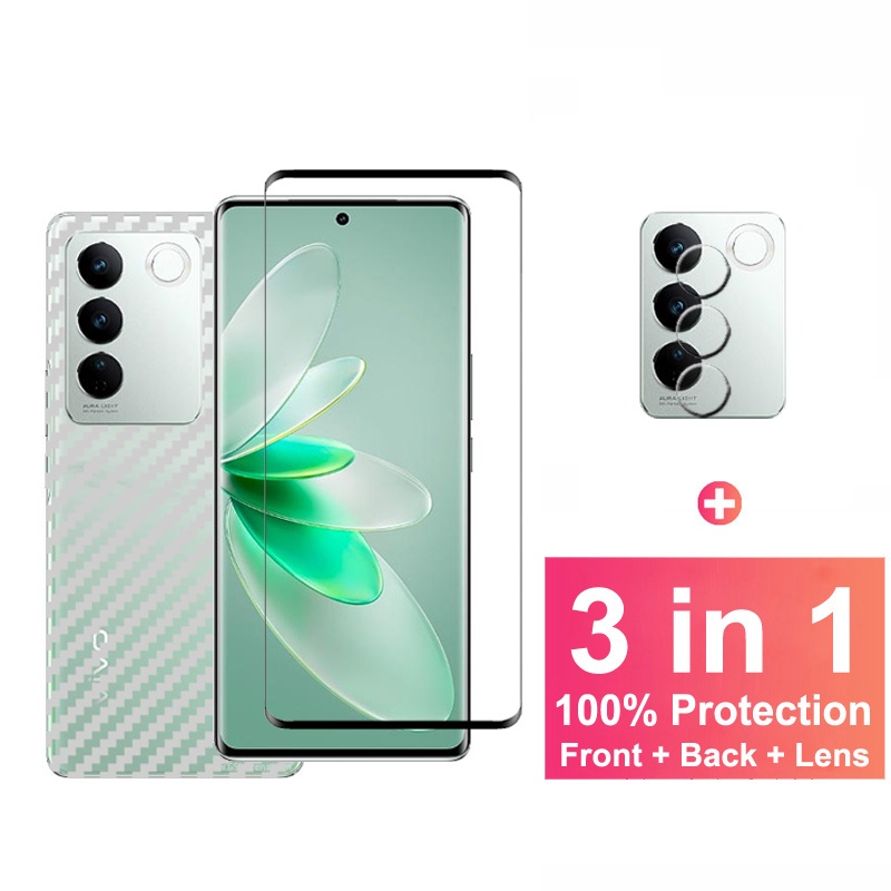 Vivo V27 Pro Screen Protector Full Coverage Tempered Glass For Vivo V25 ...