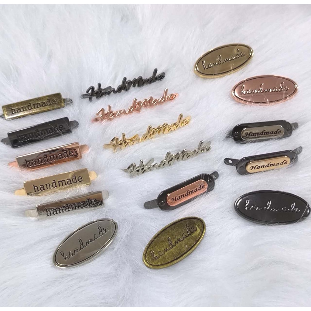 Metal Label Tag/ Bag label/ Bag Tag/ Handmade Bag Logo/ Beg Logo/ DIY ...