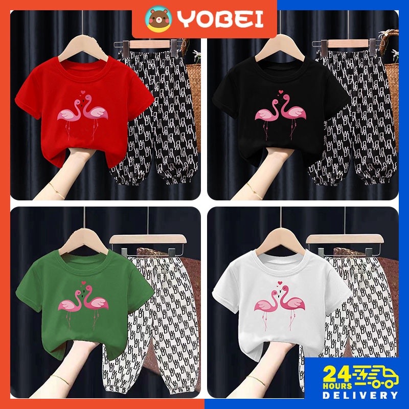 Children Summer Clothing Set For Boys Girls Tops + Long Pants Baby Girl ...