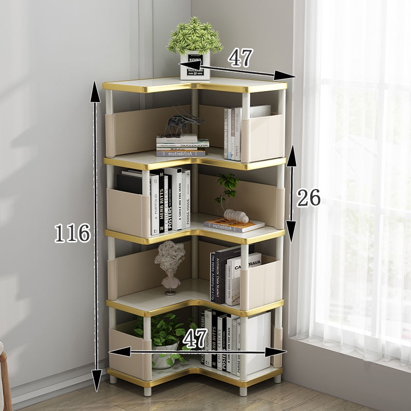 Living room corner cabinet turn bookshelf corner shelf triangular ...
