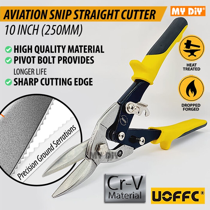 MYDIYHOMEDEPOT - UOFFC CRV 10" Aviation Tin Snip Cutter Straight Cut ...