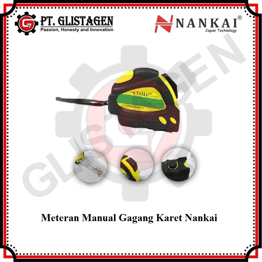 Rubber Manual Meter 5m x 19mm / 7.5m x 25mm Nankai (ORIGINAL) | Shopee ...