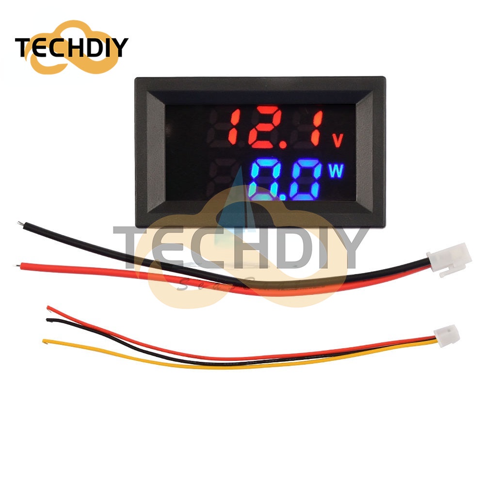 M520 0-100V 10A Voltmeter Ammeter LED Digital Dual Display Voltage Detector Current Power Meter ...