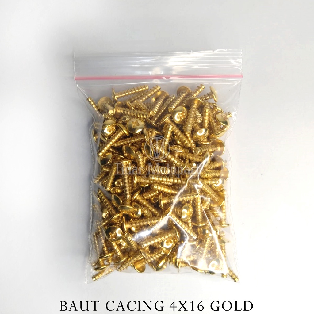1 Pack 4x16 Gold Worm Bolts / Vario Beat 4x16 Gold Body Bolts / Honda ...