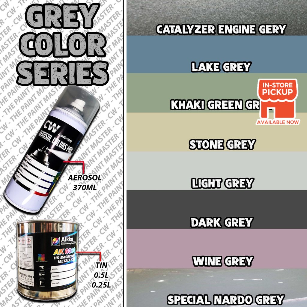 [ Grey Color ] Kaler Kelabu 2K Bancuh Quality - Solid Nardo Grey Spray ...