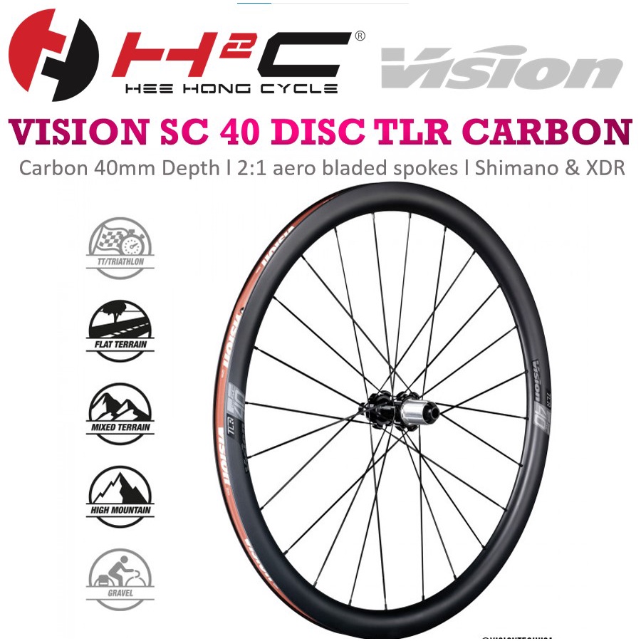 Vision SC 55 & 40 Disc Carbon Wheelset Shimano & XDR | Shopee Malaysia