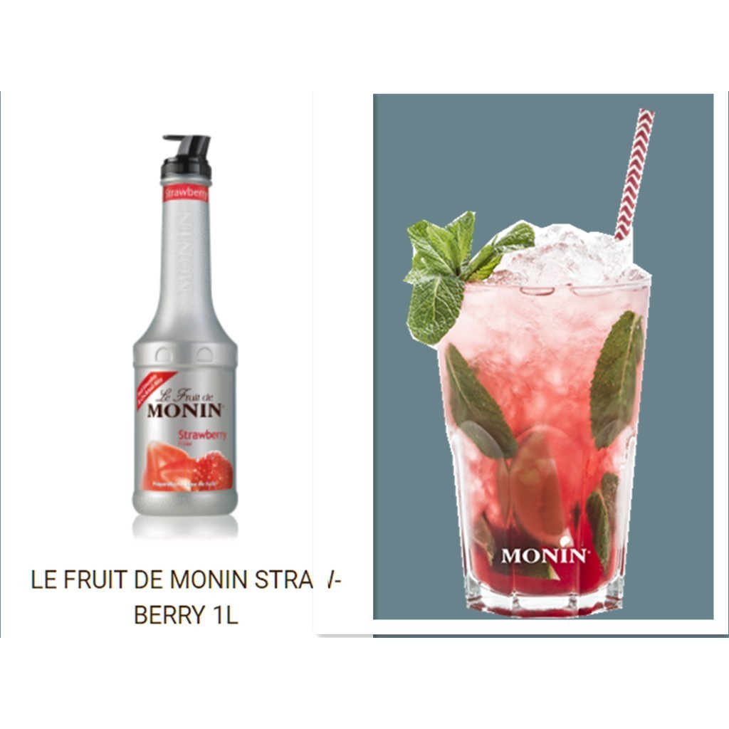 (Free Gift) Monin Fruit Mix/Puree 1.0L (Variation Flavours) | Shopee ...