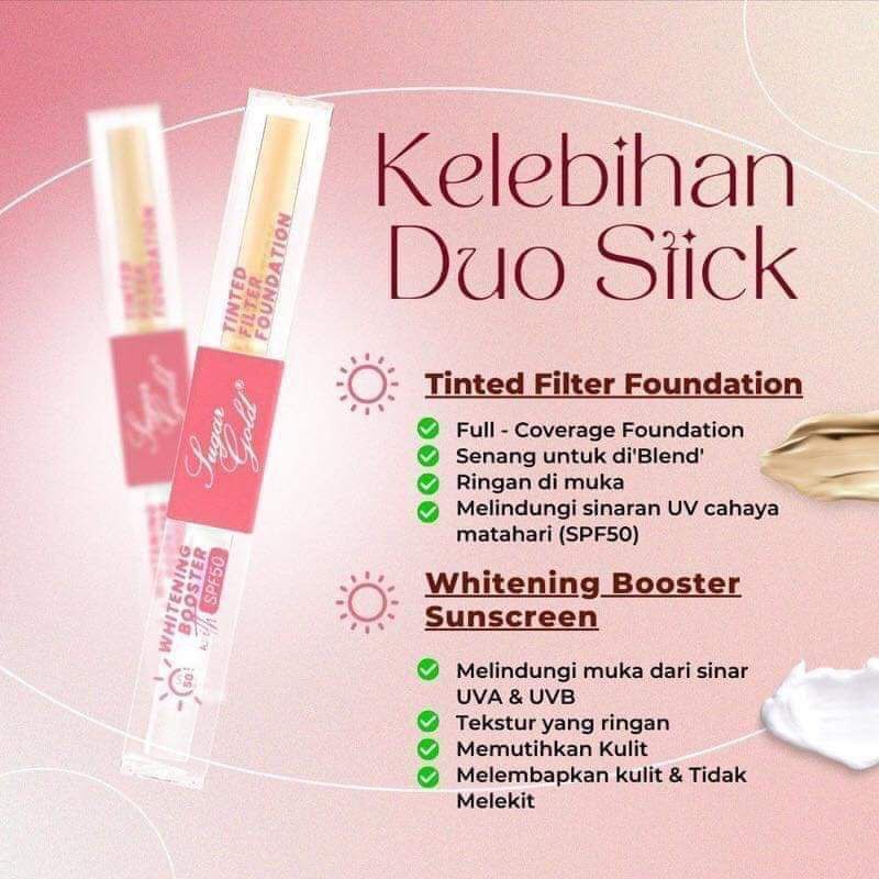 DUO STICK TINTED FOUNDATION FULL COVERAGE SUGAR GOLD POPSTAR SPF 50 ...