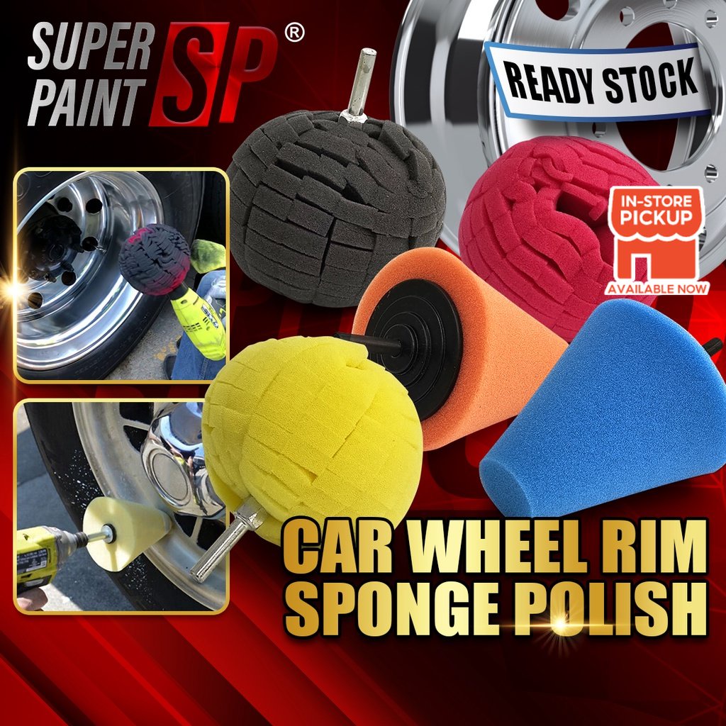 6mm Car Motorcycle Tyre Tire 【 Sport Rim Polishing Sponge 】 Round Cone ...