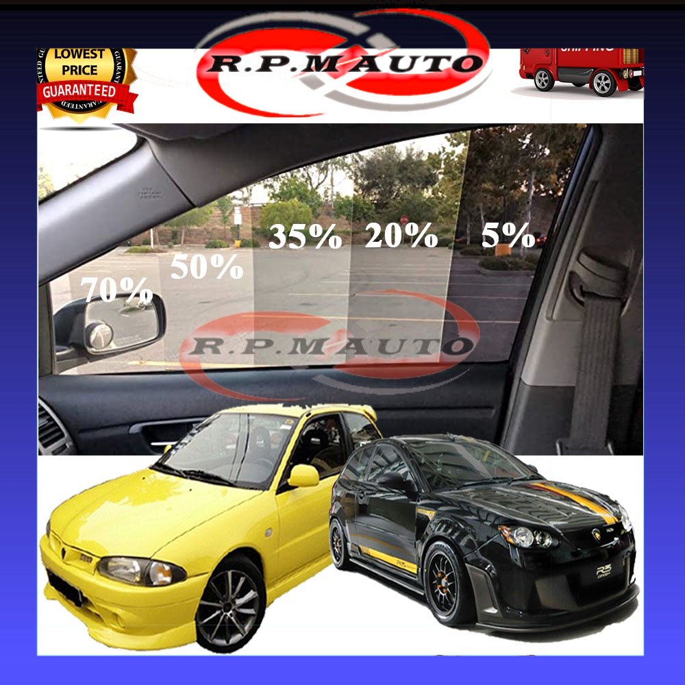 UV99% Proton satria Tinted Black hitam Tinted 4~Door Siap Potong tinted ...