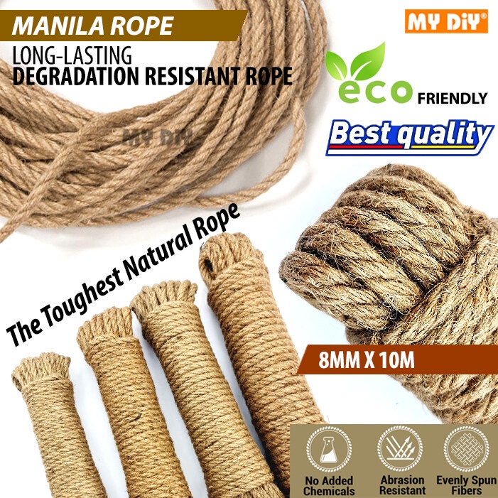 MYDIYHOMEDEPOT - 4MM 6MM 8MM 10MM Manila Rope Hemp Rope Tali Guni Tali ...