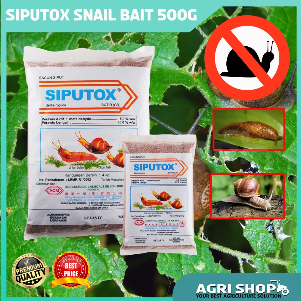 Agrishop Siputox Racun SIPUT (Esaro) 500g metaldehyde (SNAIL Killer ...