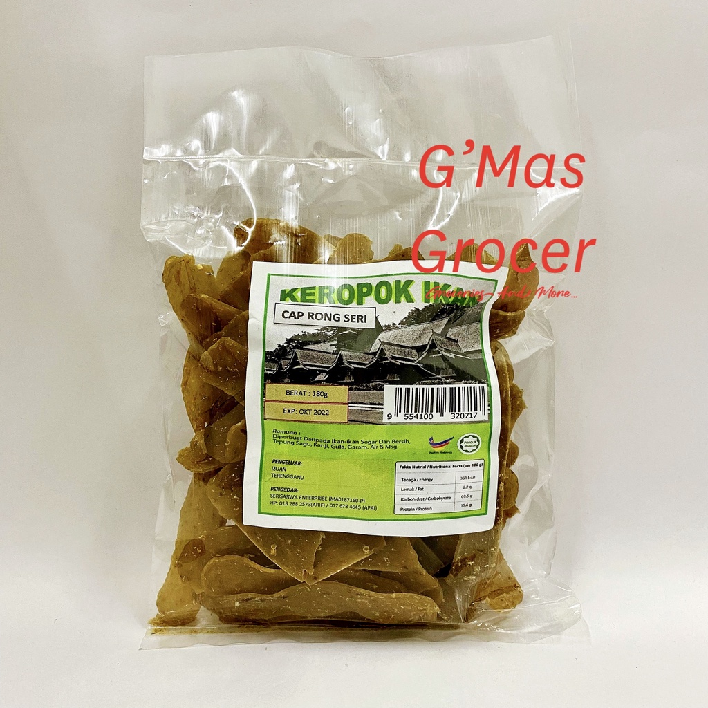 Keropok Ikan Terengganu Cap Rong Seri [ Halal Certification ] 180G ...