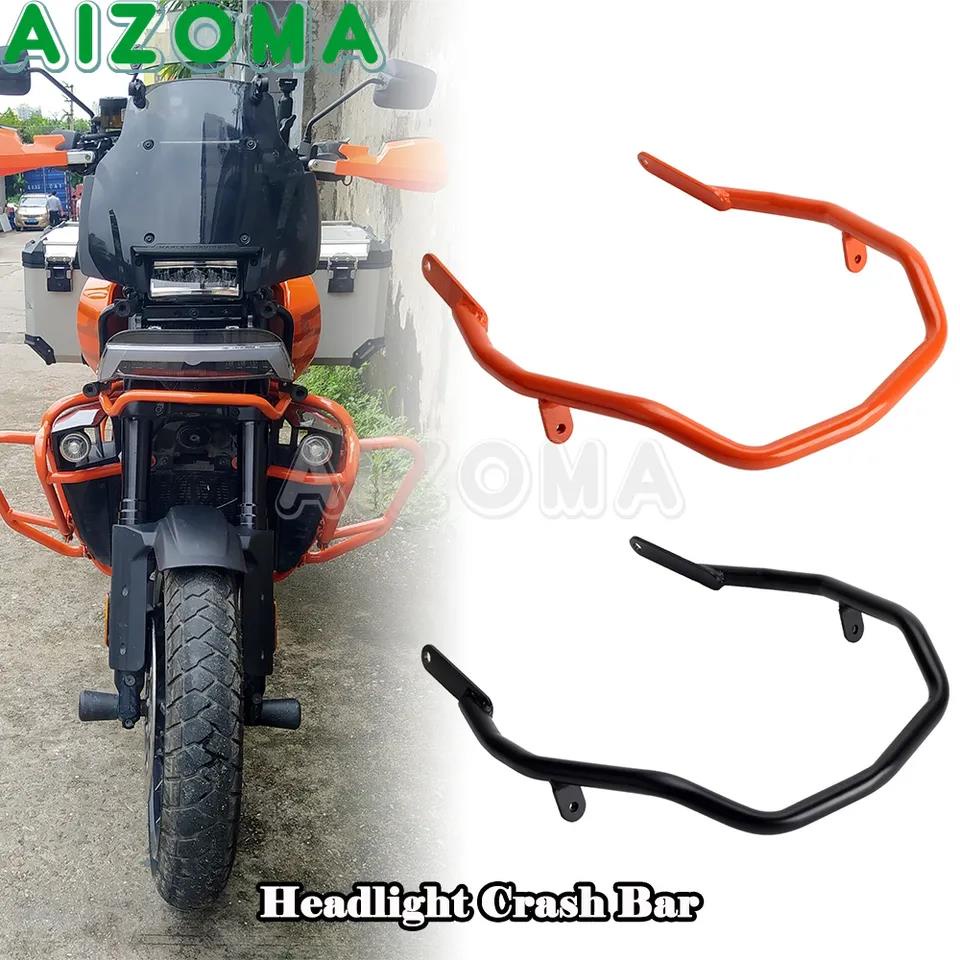 Motorcycle Front Slider Headlight Crash Bar Safety Bumper Guard Orange ...