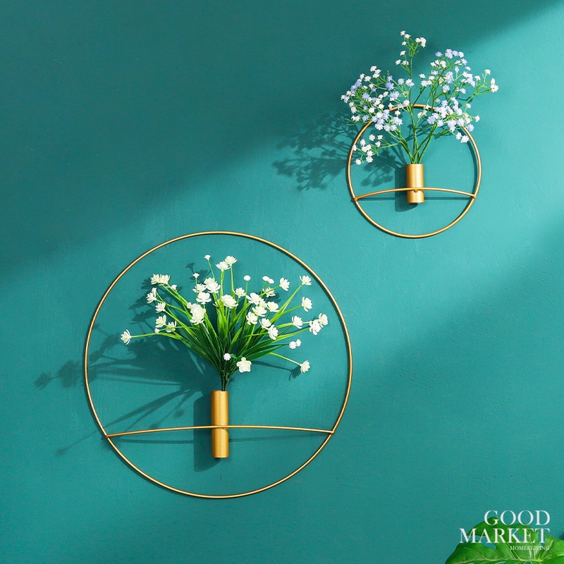 wall-mount Vase Decoration wrought iron flower arrangement New Year ...