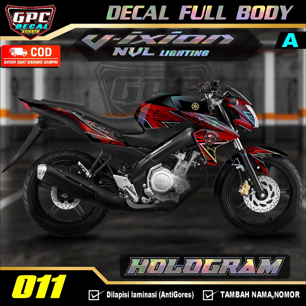 Decal STICKER Variation Fullbody-STICKER HOLOGRAM New Vixion Lighting ...