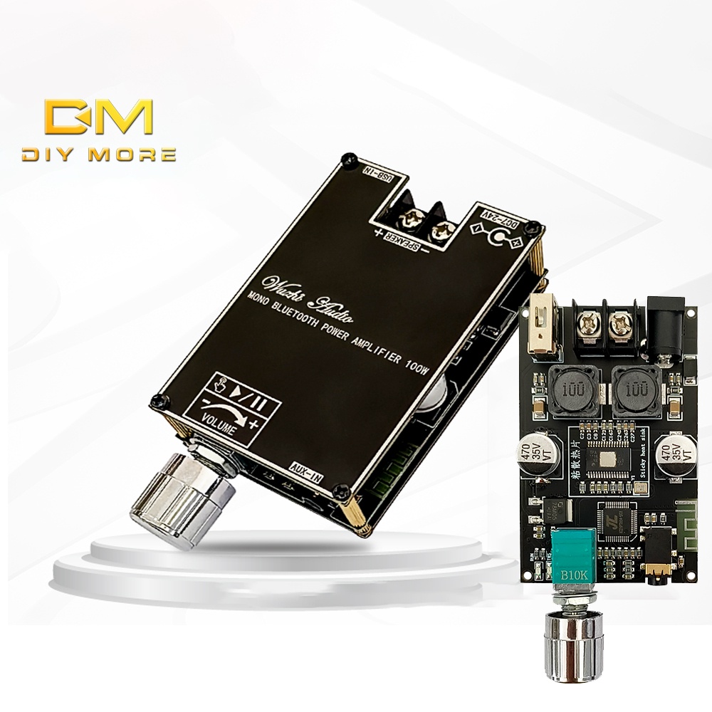 DIYMORE ZK-1001B Mono 100W Bluetooth audio power amplifier board module ...