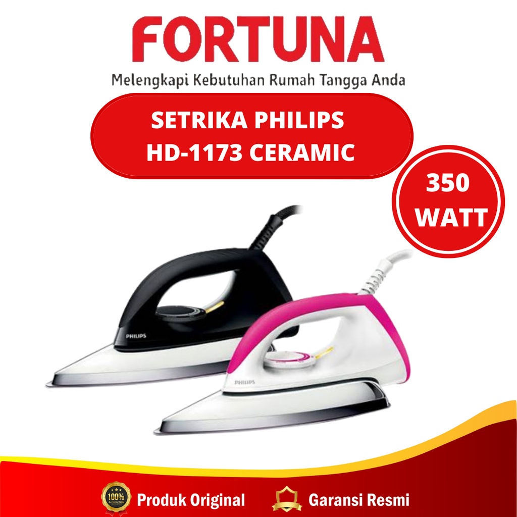Philips HD-1173 Ceramic Iron / Laundry Iron | Shopee Malaysia