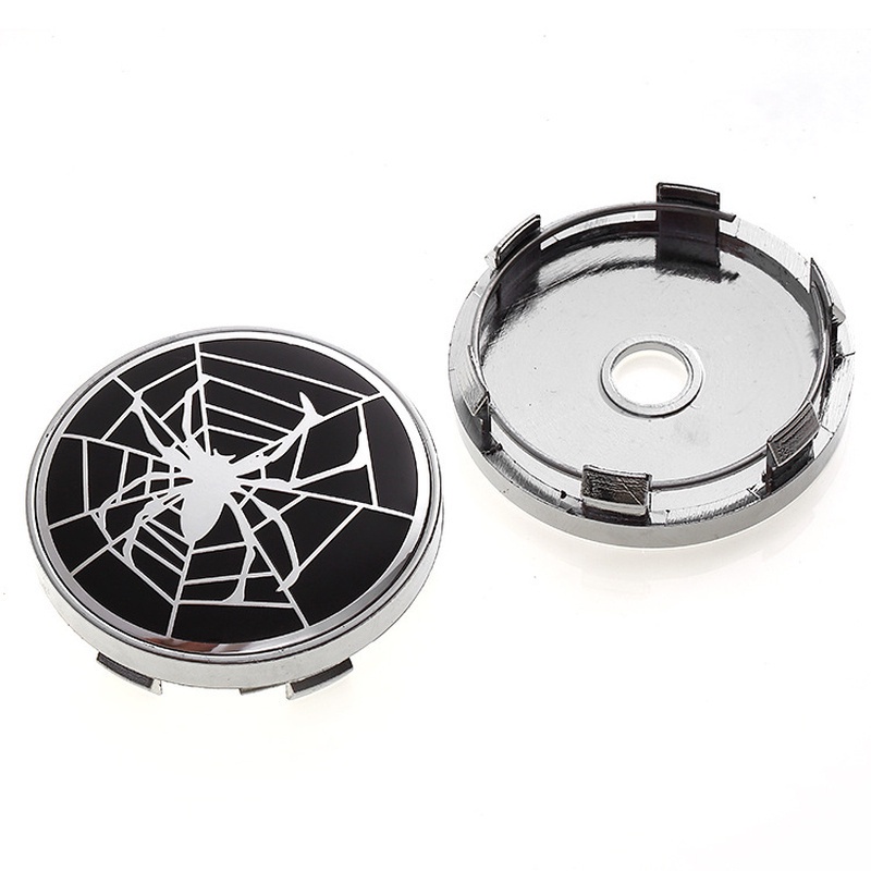 Black Spider Wheel Hub Cap Modified Car Emblem ABS Wheel Center Cover ...