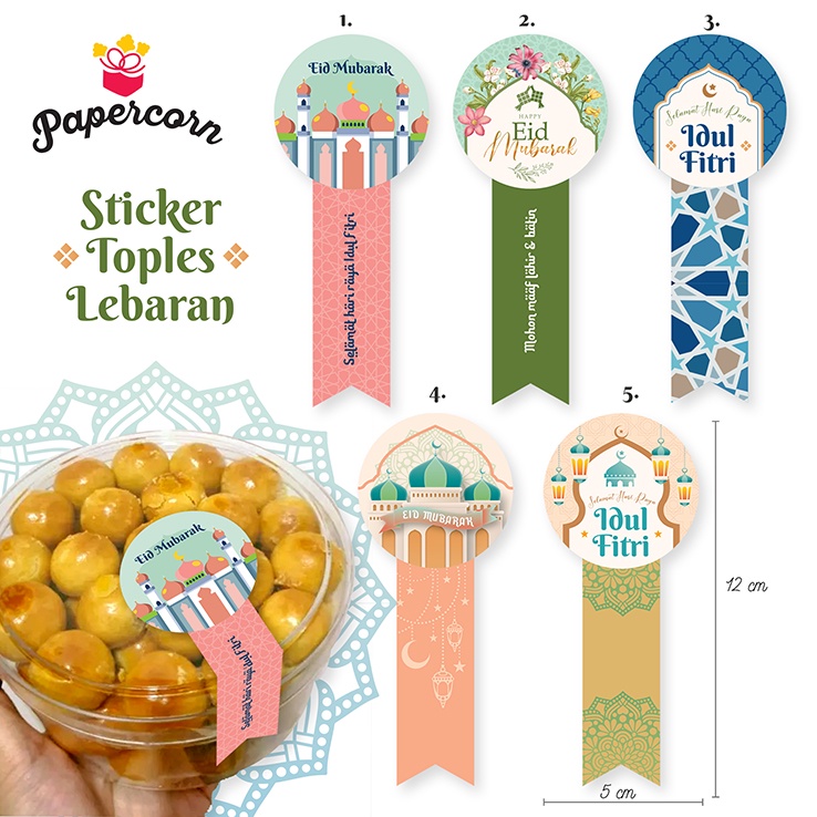 Eid Jar Seal Sticker/Eid Jar Seal - Tongue diameter 5cm pj 12cm ...